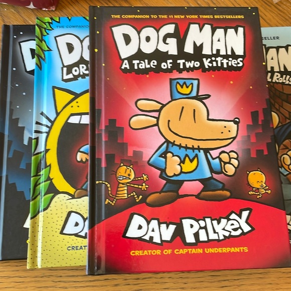 Scholastic | Other | 4 Dog Man Books By Dav Pilkey Dog Man Lord Of The ...